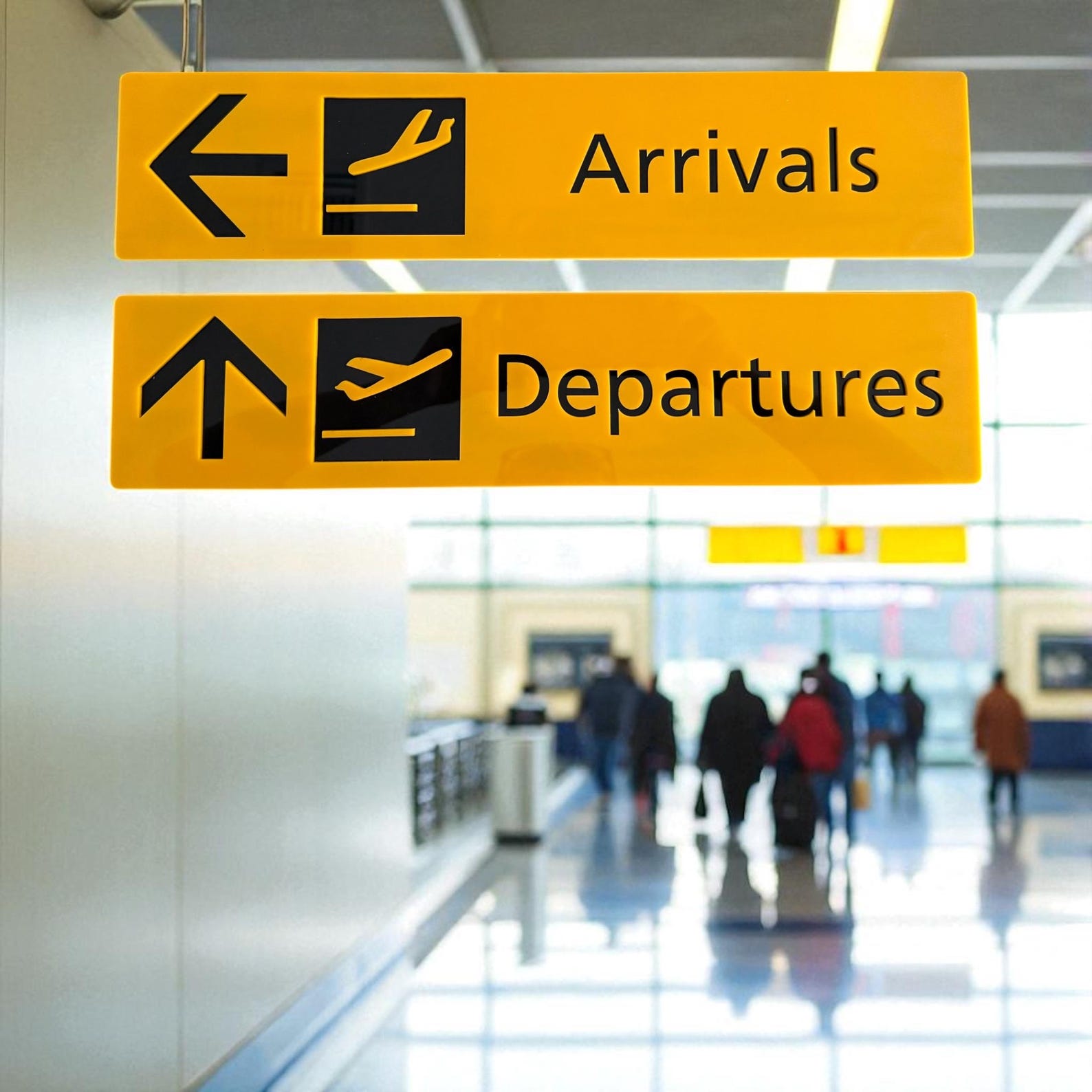 Airport Directional Party Signs – Arrivals, Departures, Baggage Claim ...