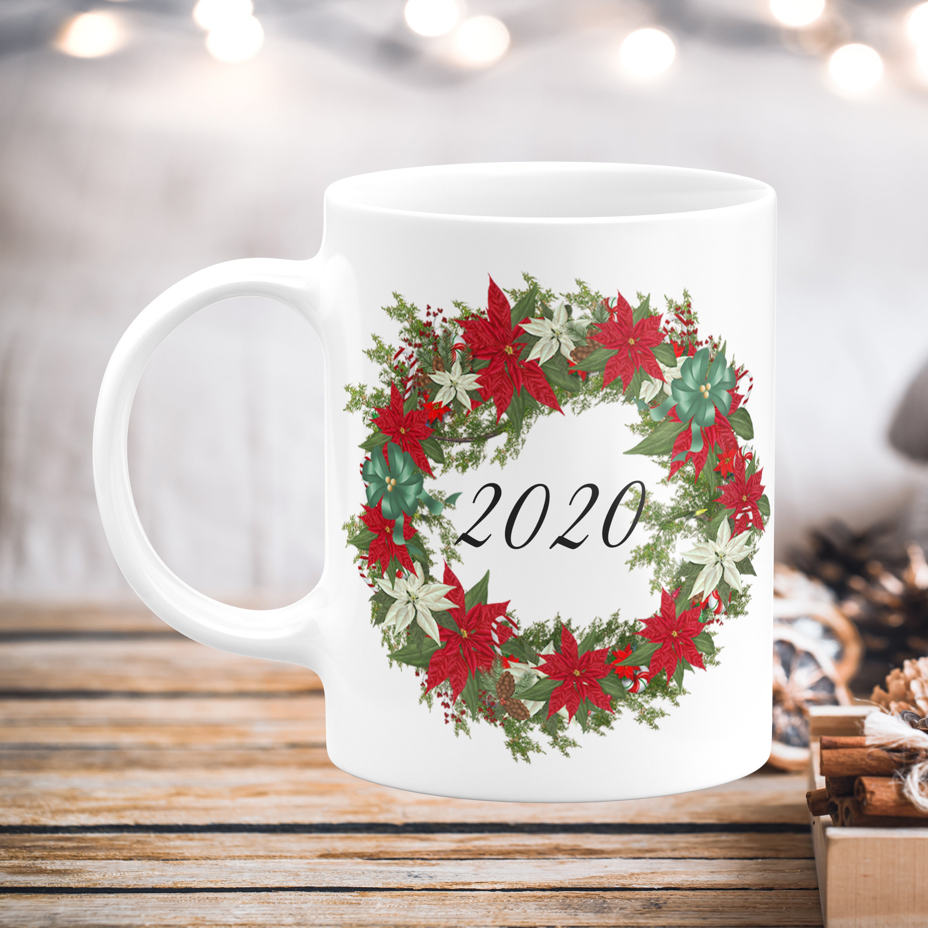 Personalized Christmas Mug Holiday Coffee Mug Hot Chocolate Etsy