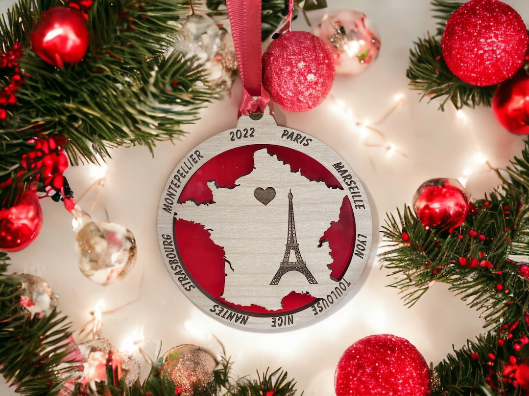 Personalized France Ornament, Paris Christmas Ornament, France Ornament ...
