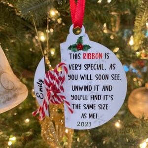 Personalized Height Ribbon Christmas Ornament Keepsake Height - Etsy Canada