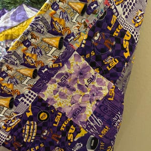 LSU Made by Me, Machine Sewn Quilt. Made With 100% New Cotton Materials ...