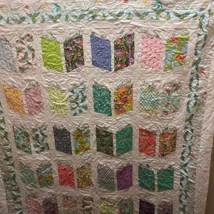 Book Nerd Pattern, Tula Pink Fabric Pieced, Machine Sewn and Quiltted ...