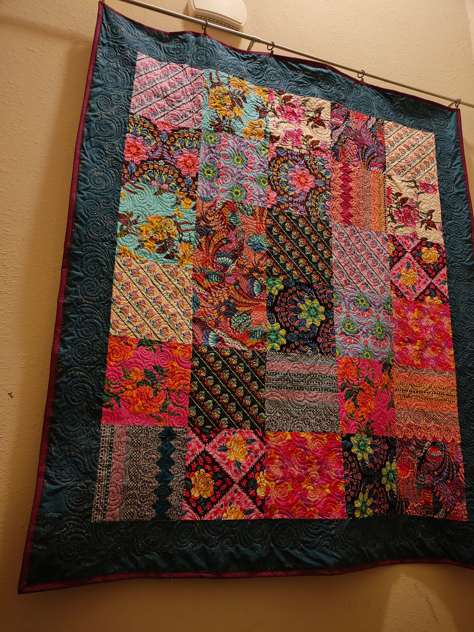 Kaffe Fabric Quilt Hand Made by Me, Machine Sewn Quilt. Made With 100% ...
