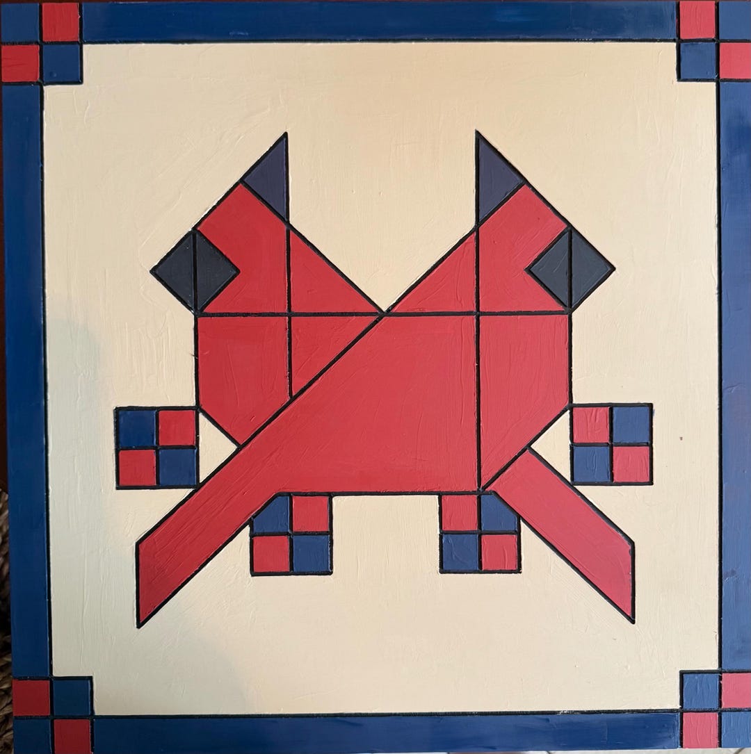 Wooden Barn Quilt Double Cardinal 20x20inch - Etsy