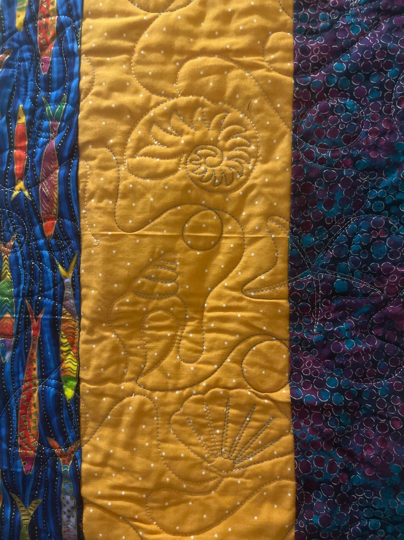 Laurel Burch Mermaid Quilt Hand Made by Me, Machine Sewn Quilt. Made ...