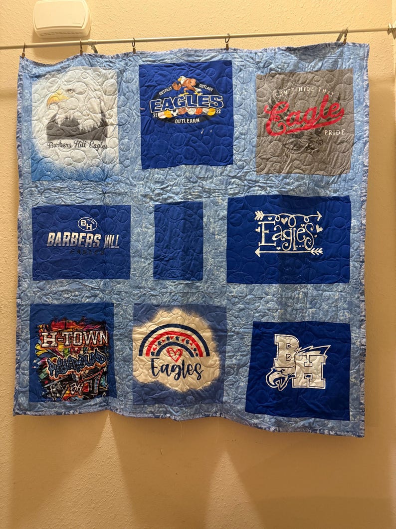Tshirt Quilt Made by Me, Machine Sewn Quilt. Custom Made With Your ...