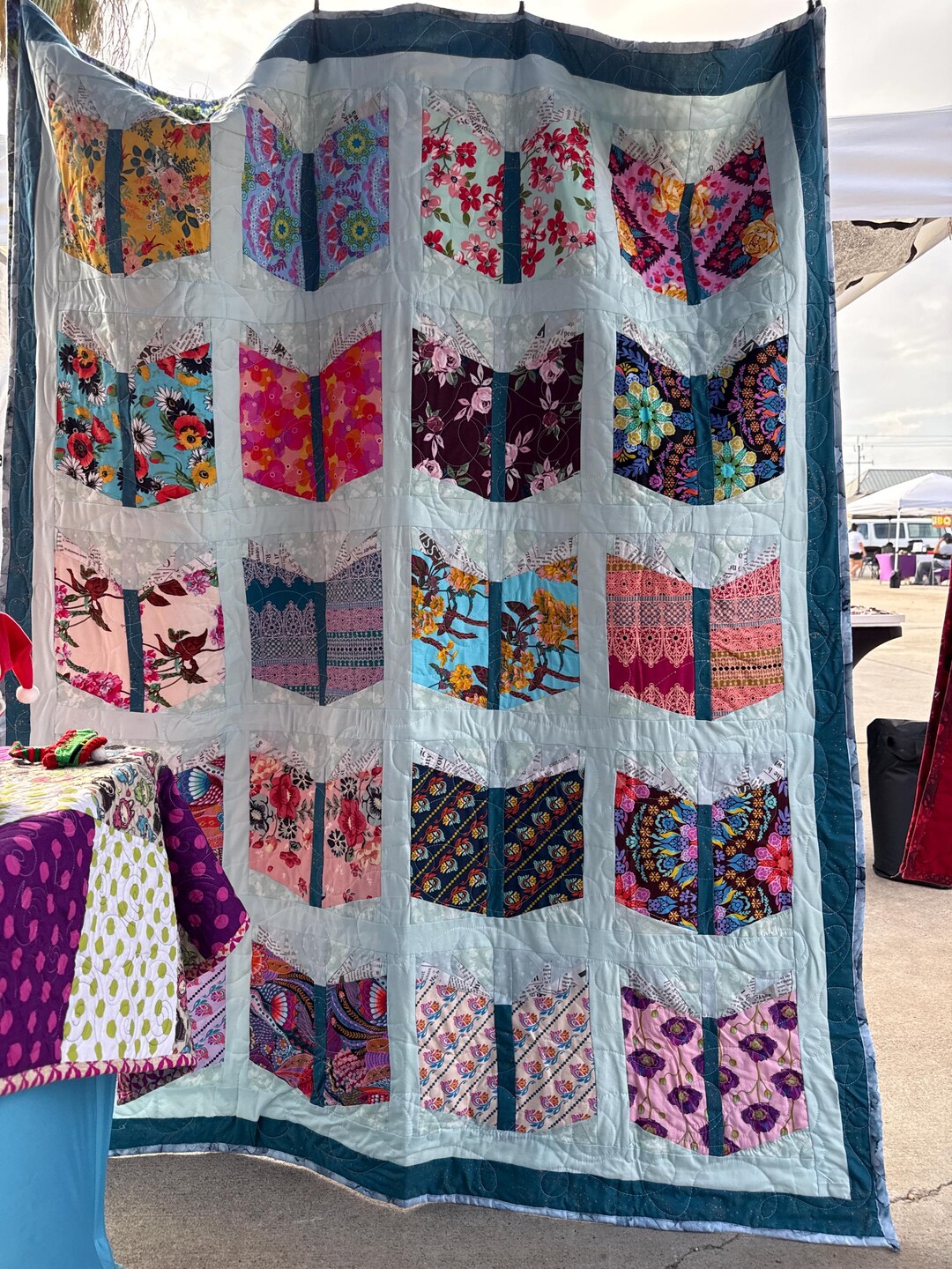 Book Nerd Pieced Quilted, by Me, Machine Sewn Quilt. Made With 100% New ...