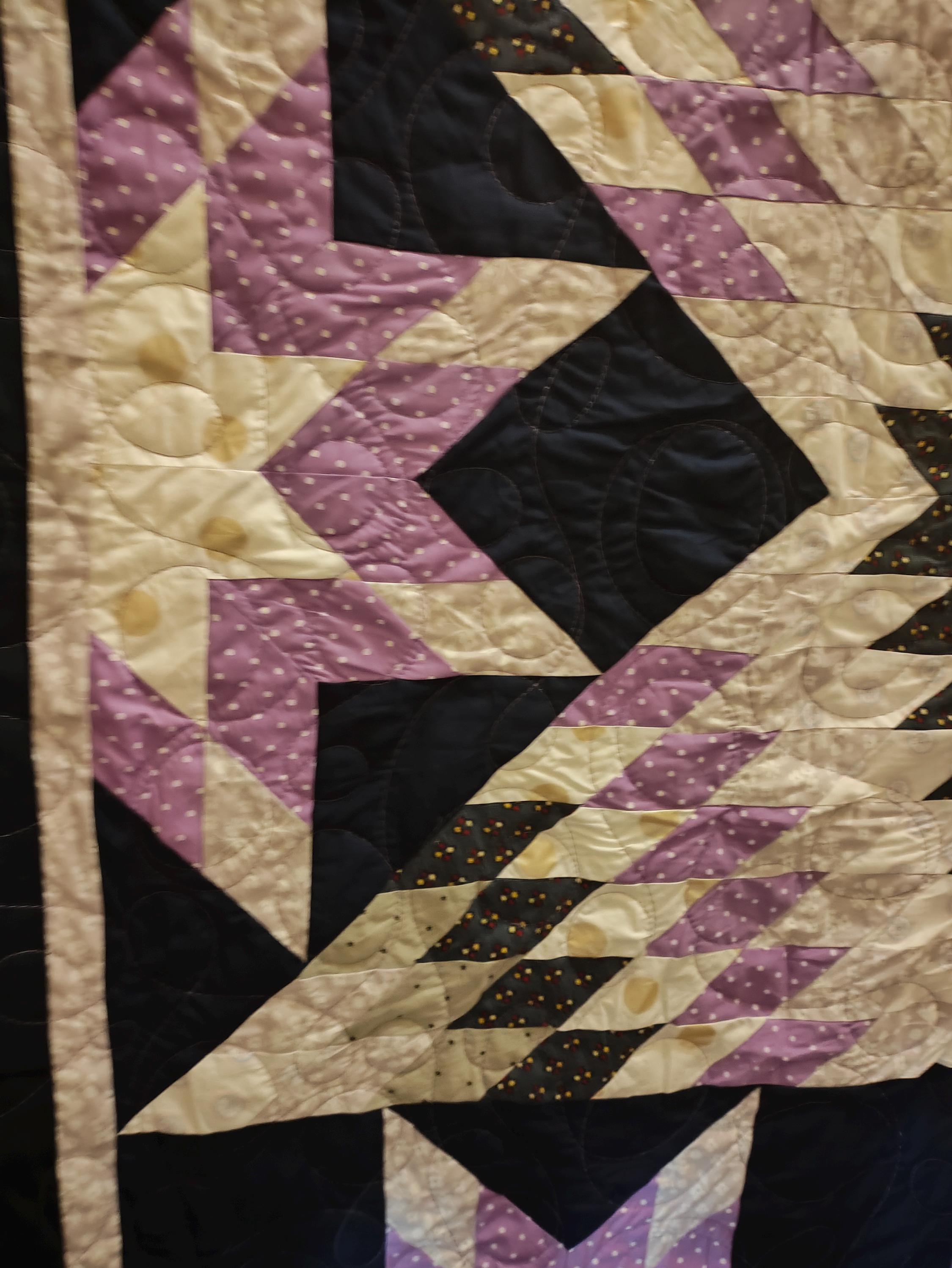 Texas Star Pieced Quilted, by Me, Machine Sewn Quilt. Made With 100% ...
