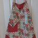 Women's Apron, Four Corners Apron, Red, Yellow and Green Floral, Front ...