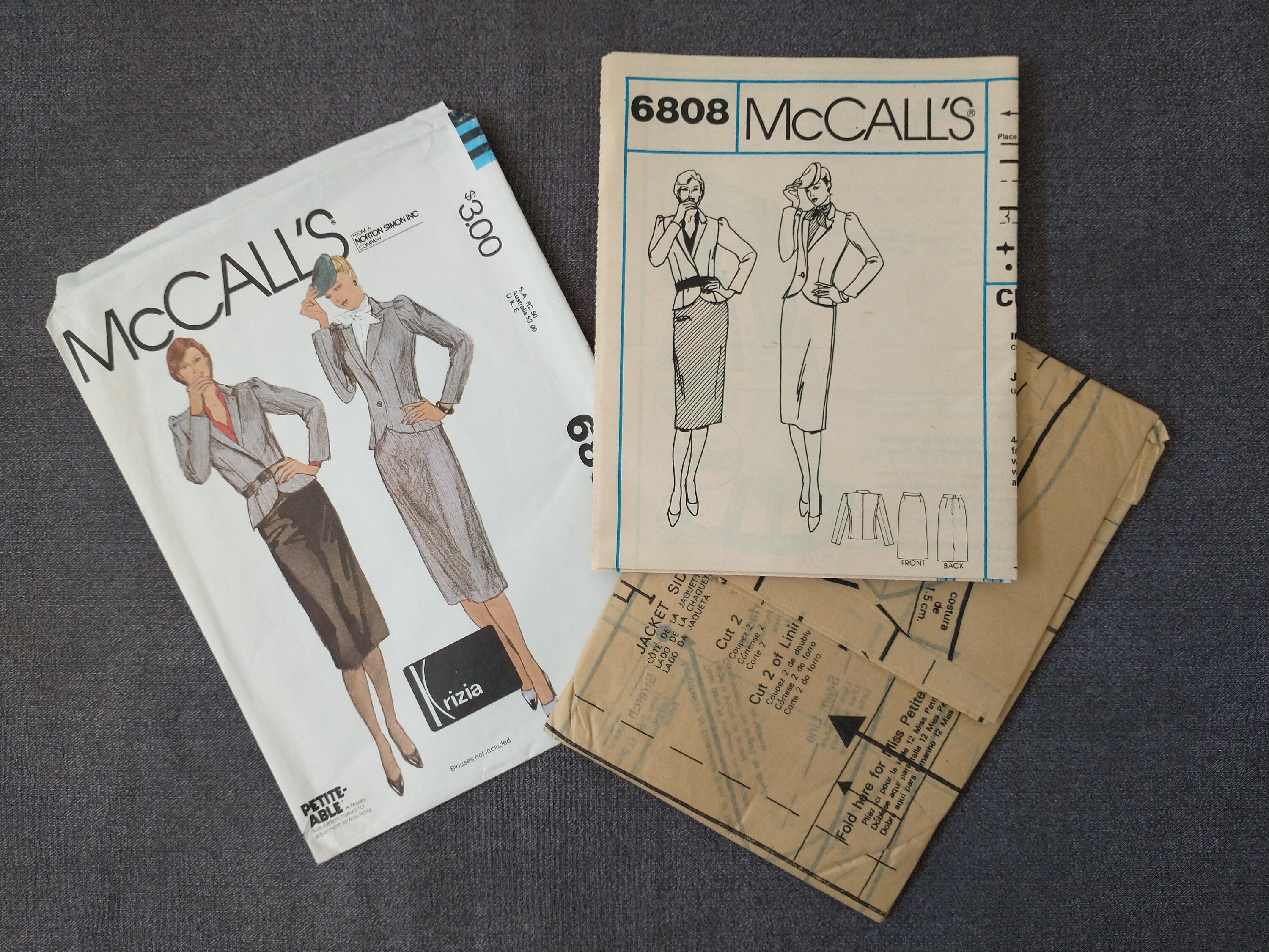 Vintage Misses' Mccall's 6808 Pattern, Krizia, Petite-able, Misses ...
