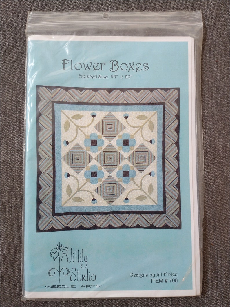 Quilt Kit Jillily Studio Needle Arts "flower Boxes" Fabric and Pattern ...