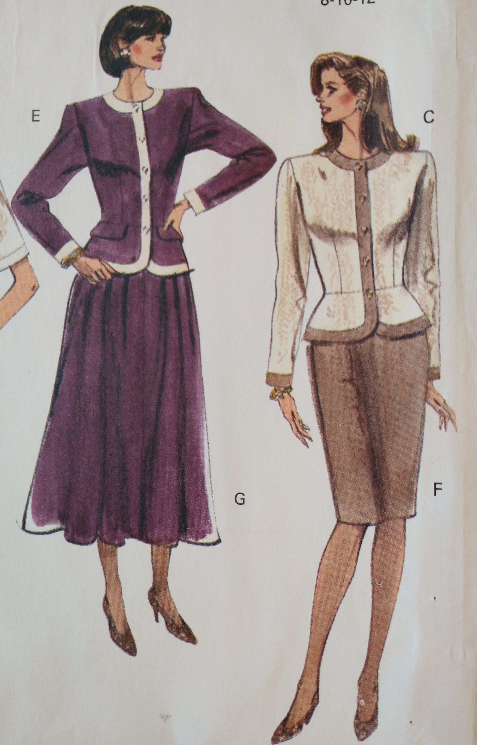 VINTAGE Misses' Top and Skirt Pattern, Vogue's Basic Design, Vogue 2535 ...