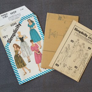 Vintage Misses' Simplicity 6244 Pattern, Misses' Fitted Dress in Two ...