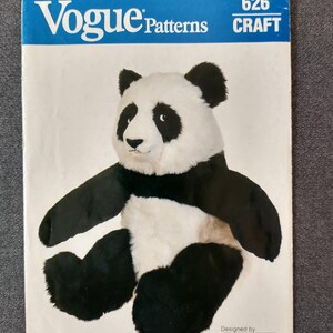 Vintage Vogue Pattern 626, Vogue Craft Patterns, Stuffed Panda ...