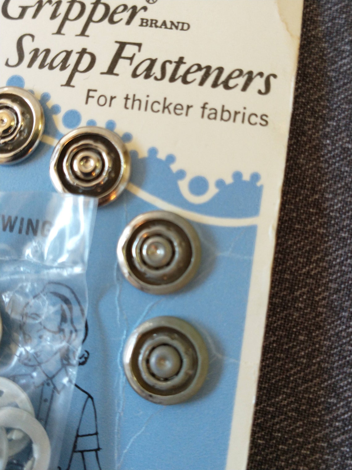 Vintage Scovill Clinton Gripper Snap Fasteners, for Thicker Fabrics ...