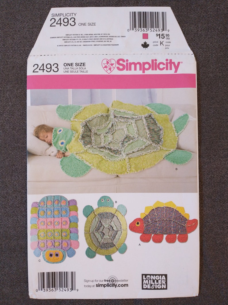 Simplicity 2493 Craft Pattern Rag Quilts Longia Miller - Etsy