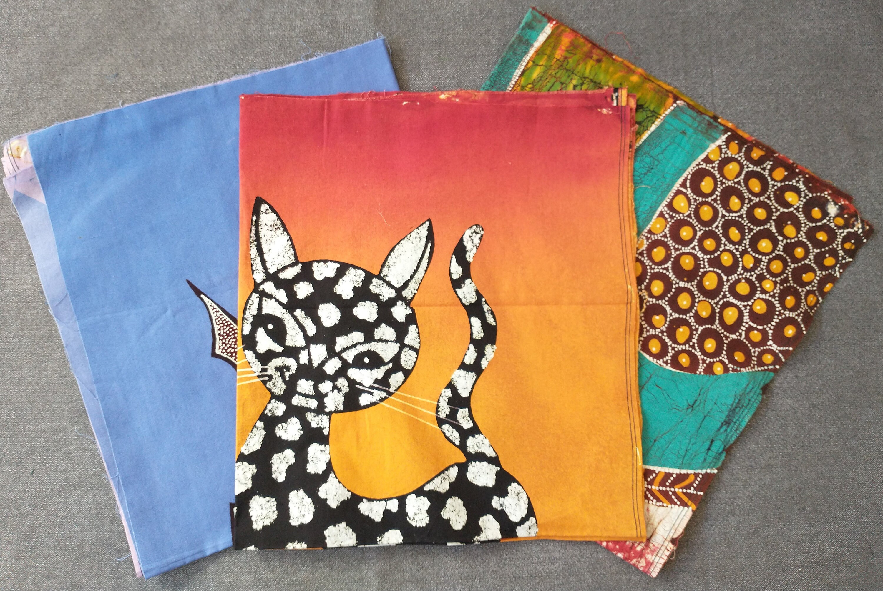 Vintage Batik Fabric Art Panels, 18x18 Panels, Signed Art Fabric ...