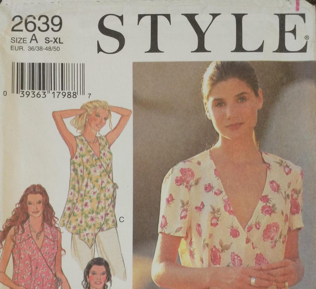 Vintage 90s Blouse Tunic Sewing Pattern Style 2639 (size S-XL) Uncut - Etsy