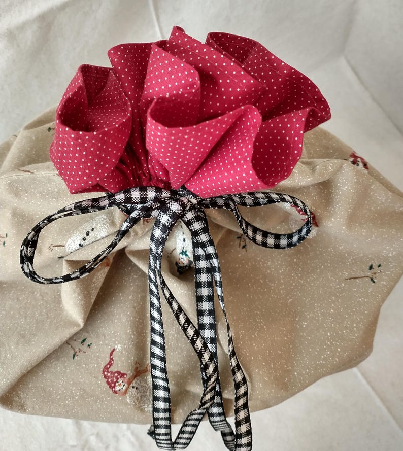Santa Sack Bags, Large Christmas Cloth Bag With Drawstring, Reusable ...