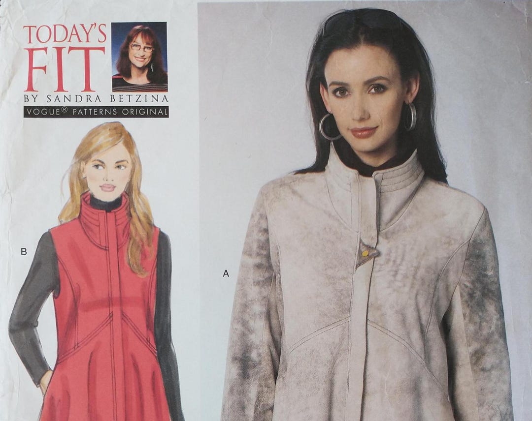 Misses' Coat and Vest Pattern, Vogue V1494, Today's Fit by Sandra ...