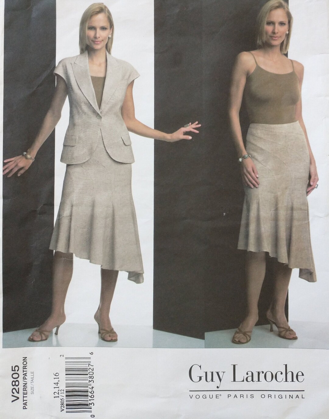 Vintage Misses' Vogue 2805 Pattern, Vogue Paris Original, Guy Laroche ...