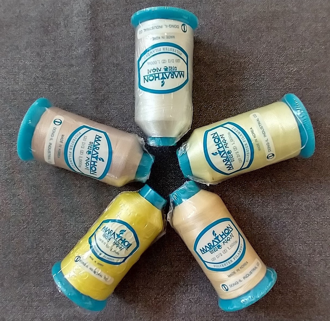 Marathon Polyester Embroidery Thread, Five Colors, 1000 Meters Each - Etsy