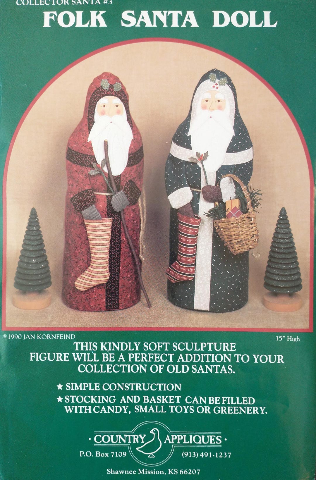 Vintage Folk Santa Doll Pattern, Collector Santa #3, From Country ...