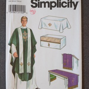VINTAGE Men's Vestments Pattern, Altar Cloths Pattern, Simplicity 7950 ...