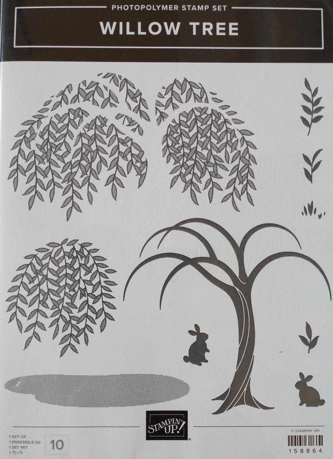 Stampin' up 158864 Willow Tree Photopolymer Stamp Set, Retired Set ...