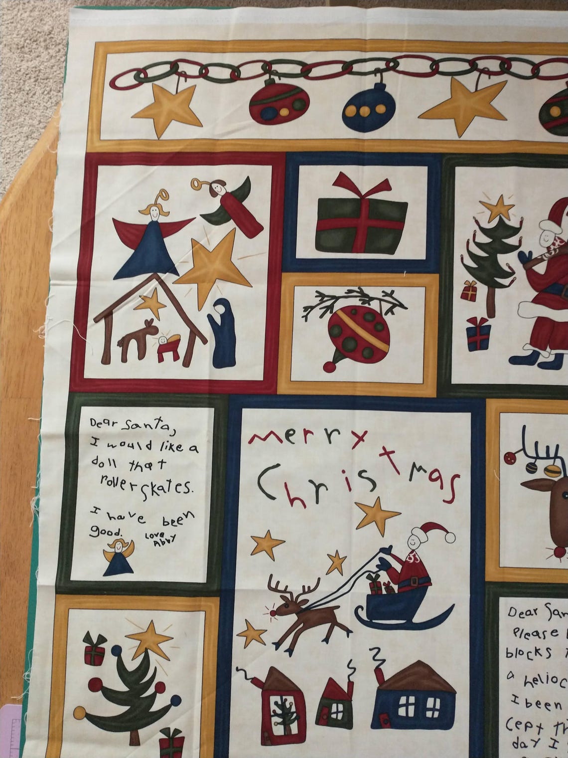 RARE, Out of Print, Dear Santa Panel by Sandy Gervais for Moda, 100 ...