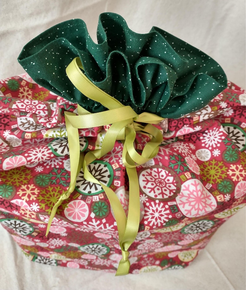 Santa Sack Bags, Large Christmas Cloth Bag With Drawstring, Reusable ...