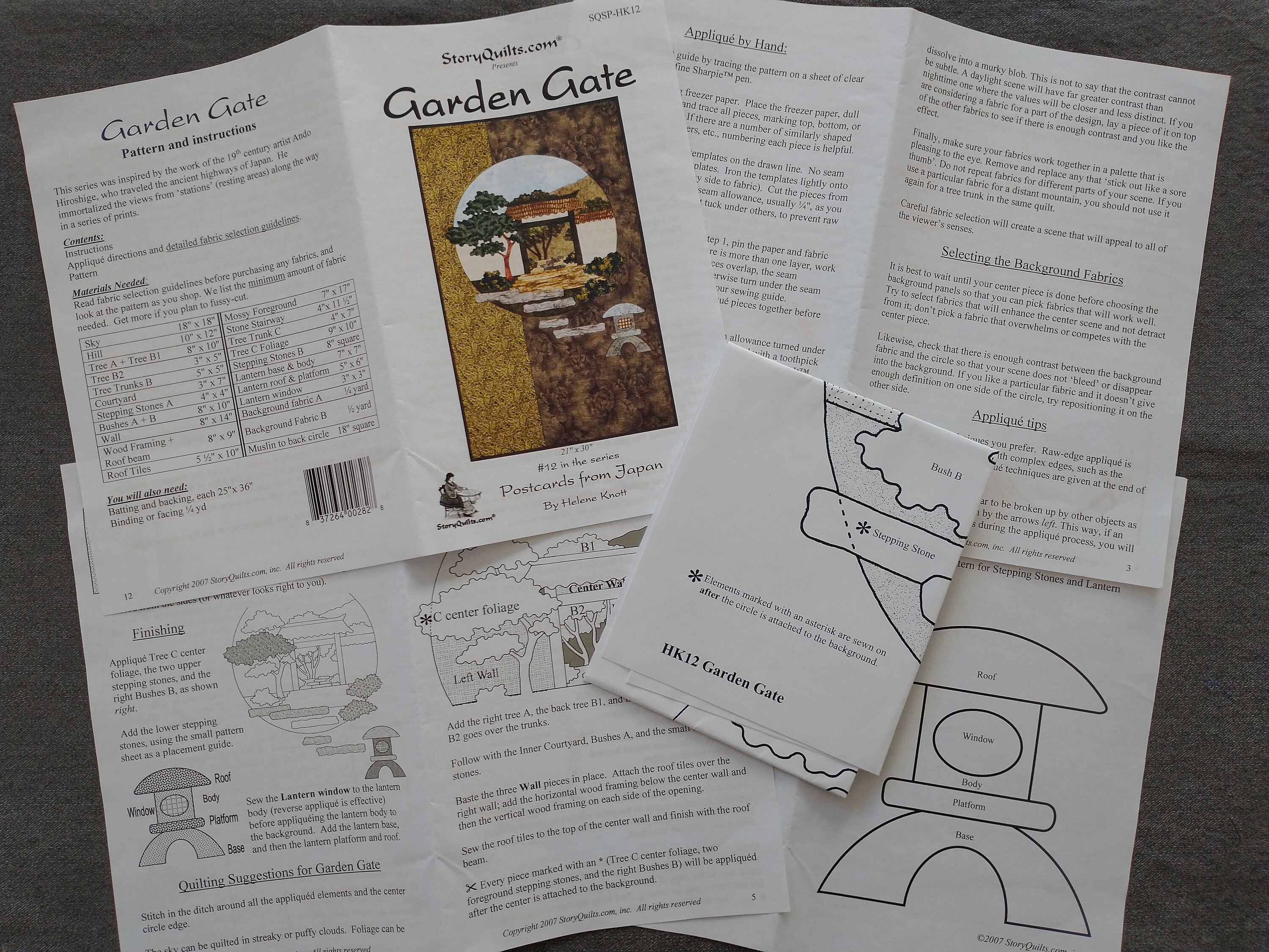 Garden Gate Quilt Pattern by Helene Knott 2007 21 X - Etsy