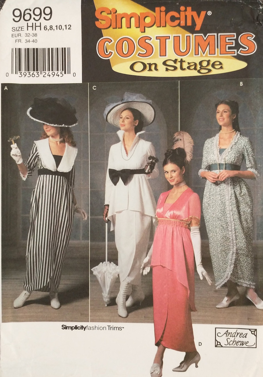 VINTAGE Misses' Edwardian Dress Pattern Simplicity - Etsy