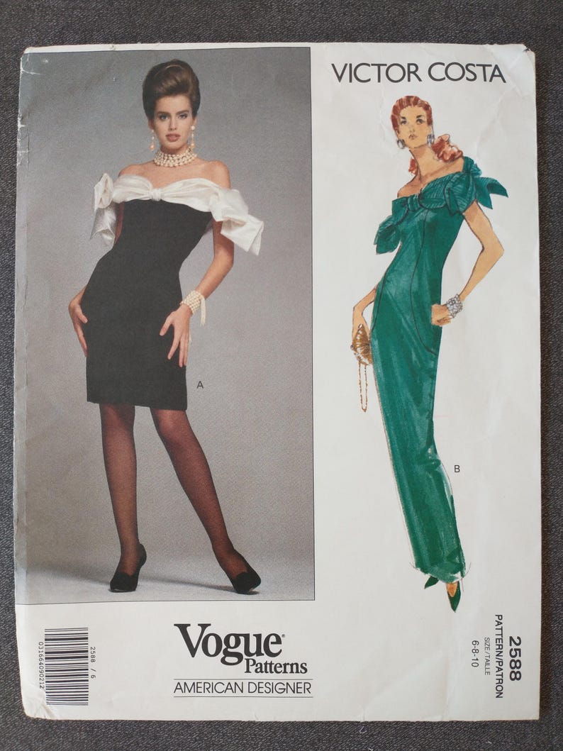 Vintage Misses' Dress Pattern, Vogue 2588, Victor Costa, Vogue American ...
