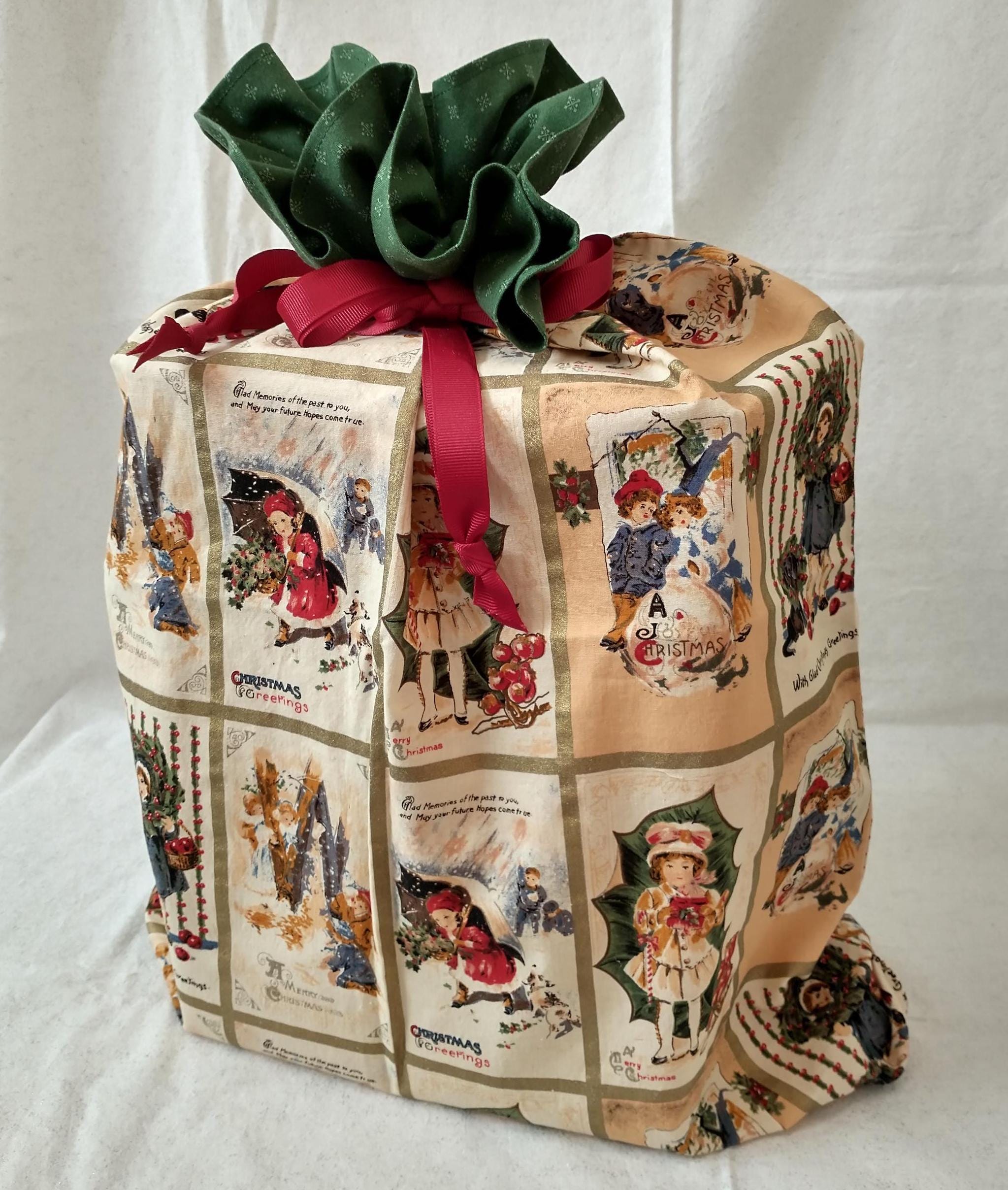 Santa Sack Bags, Large Christmas Cloth Bag With Drawstring, Reusable ...