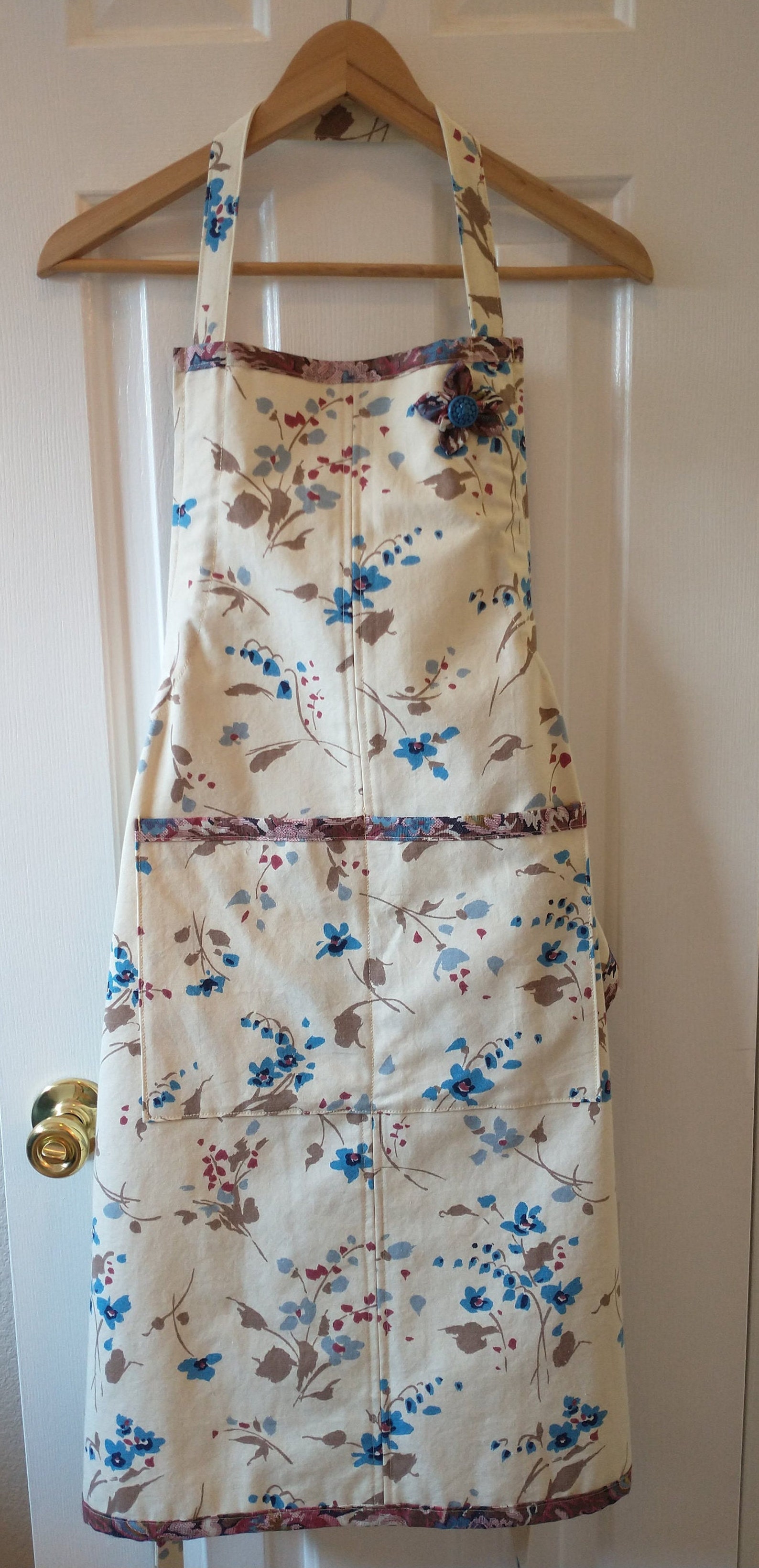 Women's Apron, Chef's Apron, Large Front Pockets, Adjustable Neck Strap ...