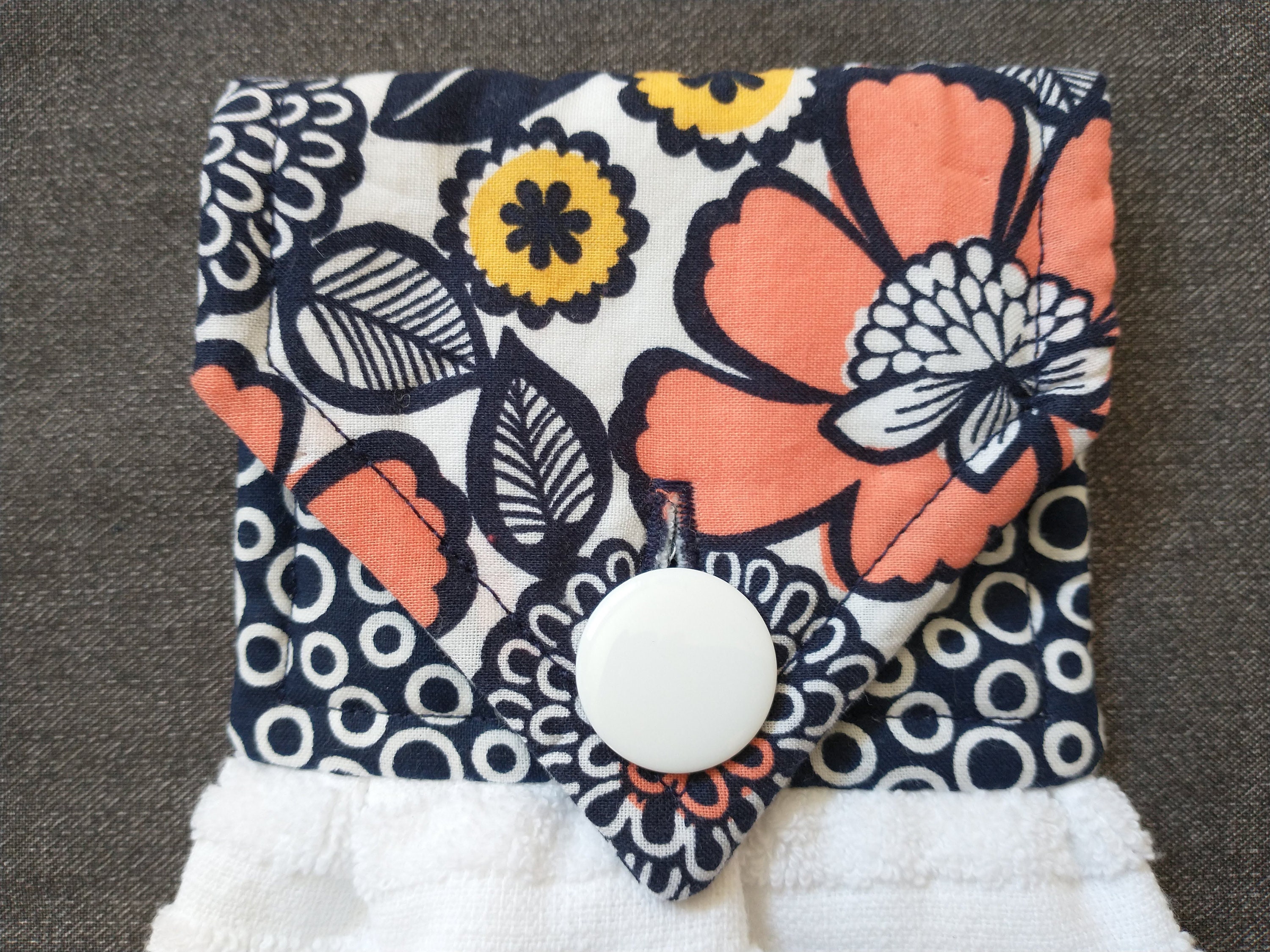 Handmade Hanging Kitchen Dish Towel Quilted Fabric Hanger in - Etsy