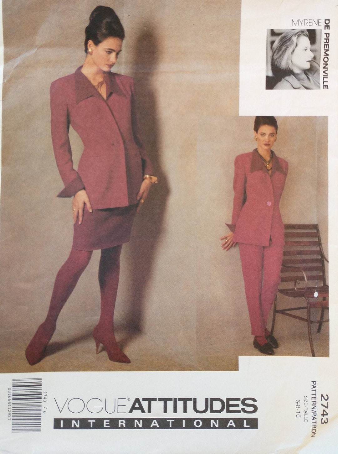 Vintage Misses' Vogue 2743, Vogue Patterns International, Myrene De ...