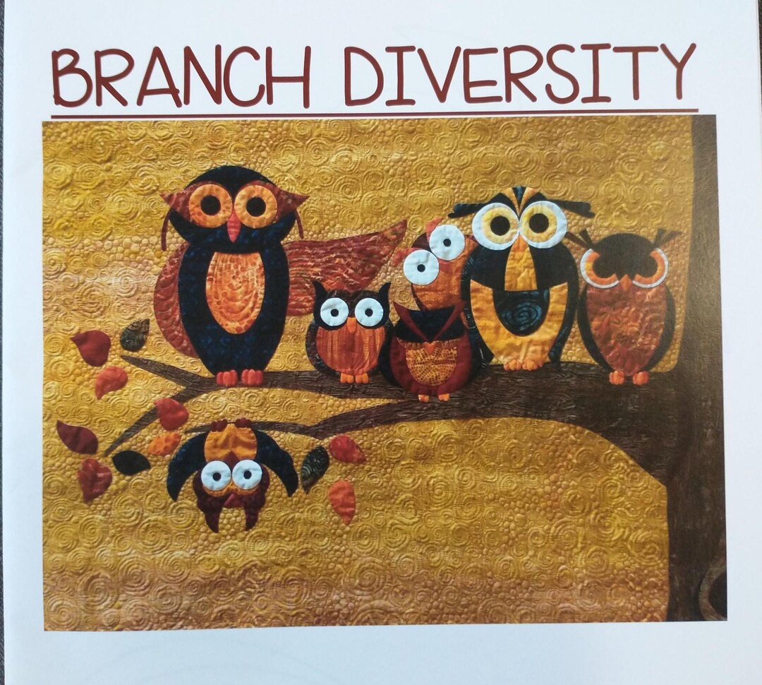 Branch Diversity Applique Quilt Pattern, From Swan Amity Studios ...