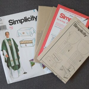 VINTAGE Men's Vestments Pattern, Altar Cloths Pattern, Simplicity 7950 ...