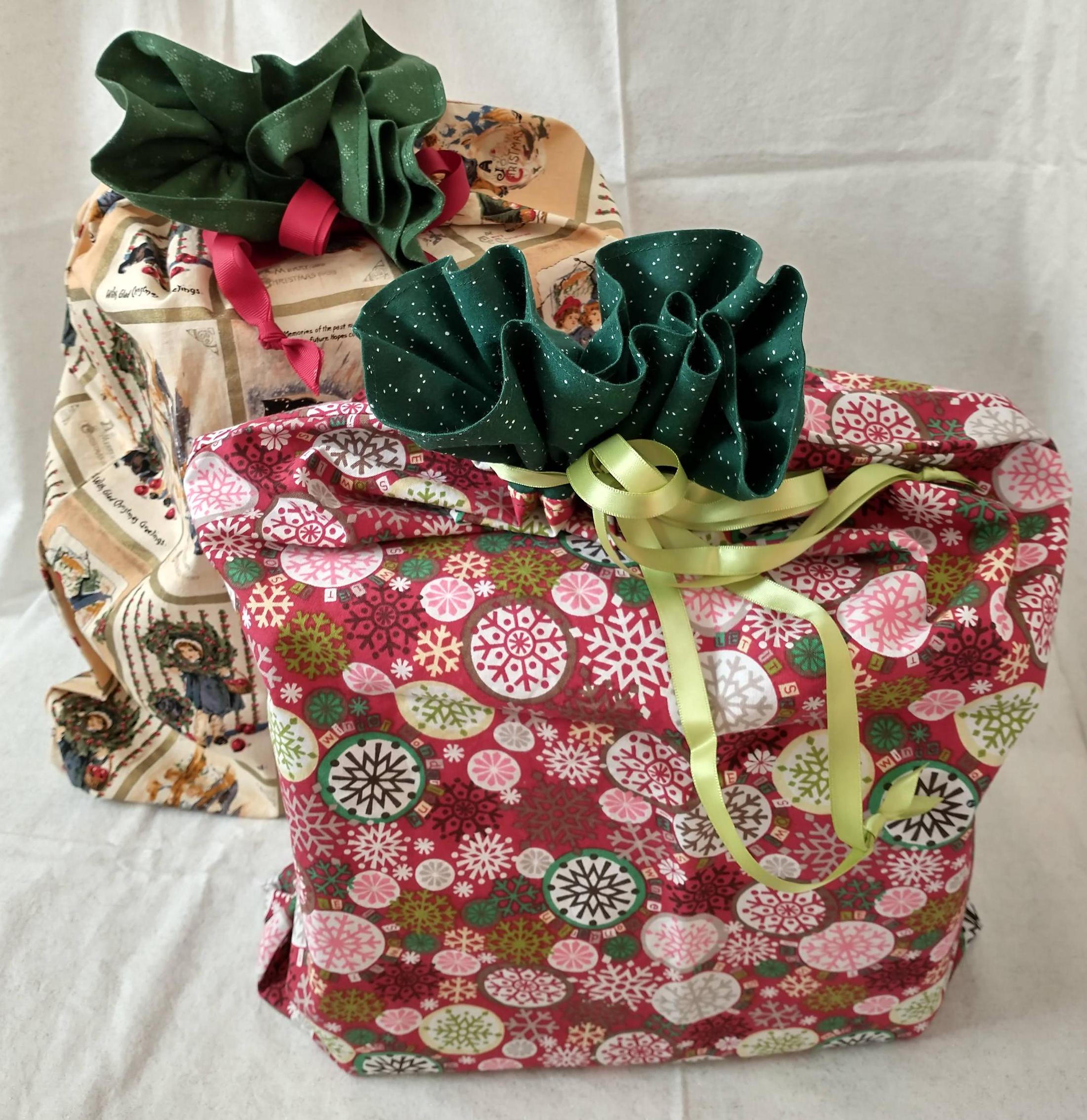 Santa Sack Bags, Large Christmas Cloth Bag With Drawstring, Reusable ...