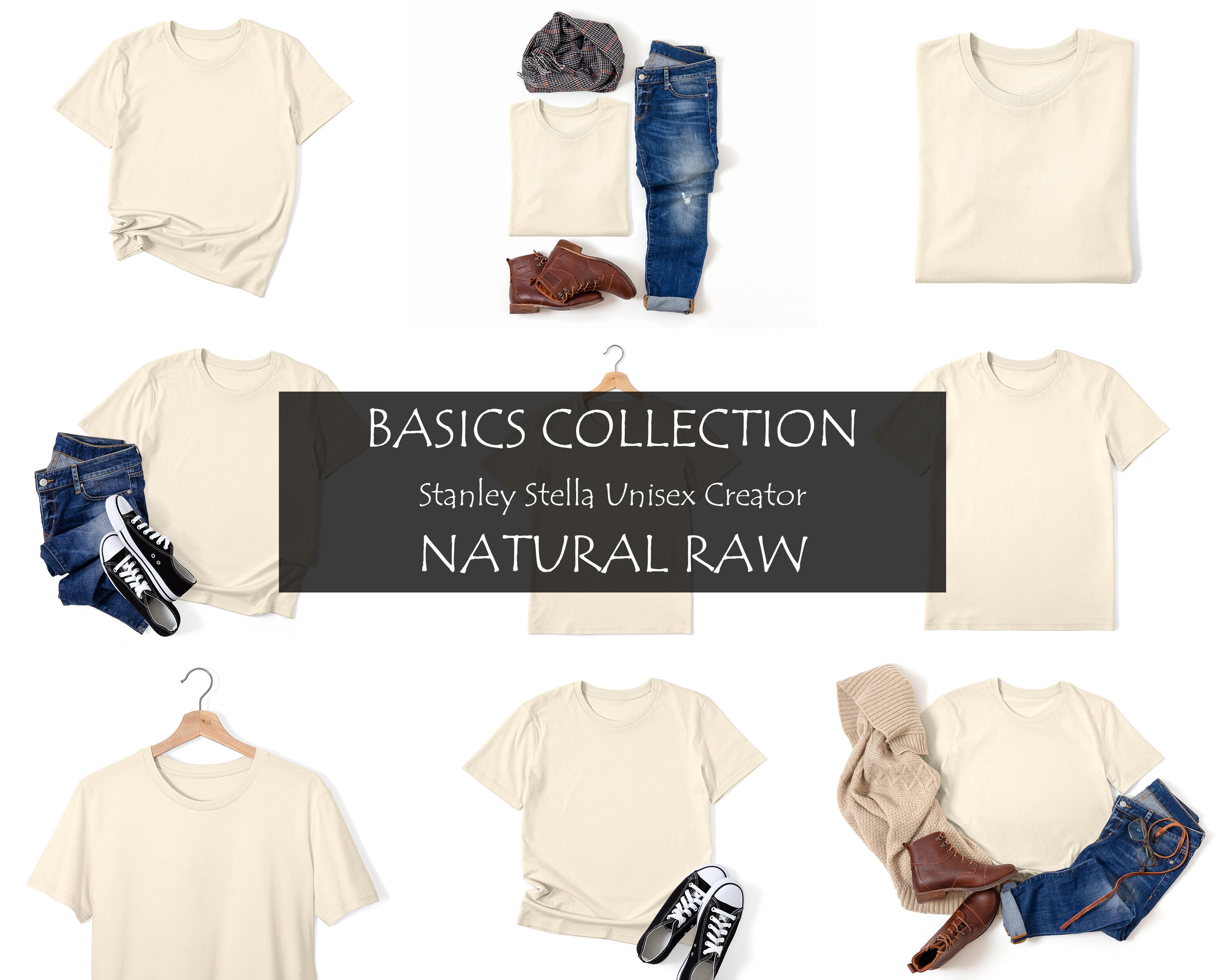 Natural Raw Creator Mockup Tshirt Mockup Stanley Stella - Etsy