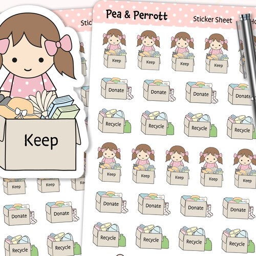 Clean Kitty's Litter Box Planner Stickers Cute | Etsy