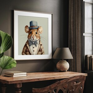 Vintage Mouse Print, Cottagecore Farmhouse Gallery Wall Art, Original ...