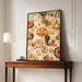 Retro Dinner Table Cute Food Print, Vintage Ephemera Kitchen Poster ...