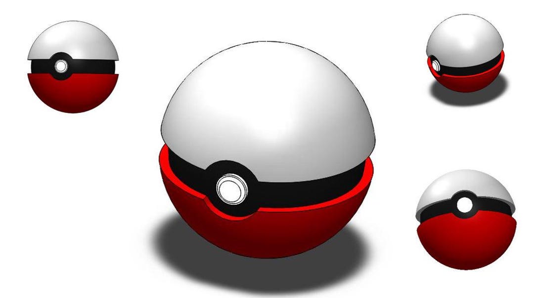 Pokemon Ball Stl File 3D Model Printing Wonderful Toys Print Design ...