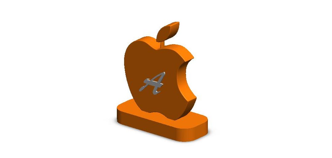 3D Print Apple Logo Stl File, Desk Decor - Etsy