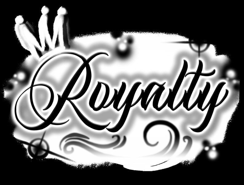 AIRBRUSHED ROYALTY Digital PNG Only - Etsy