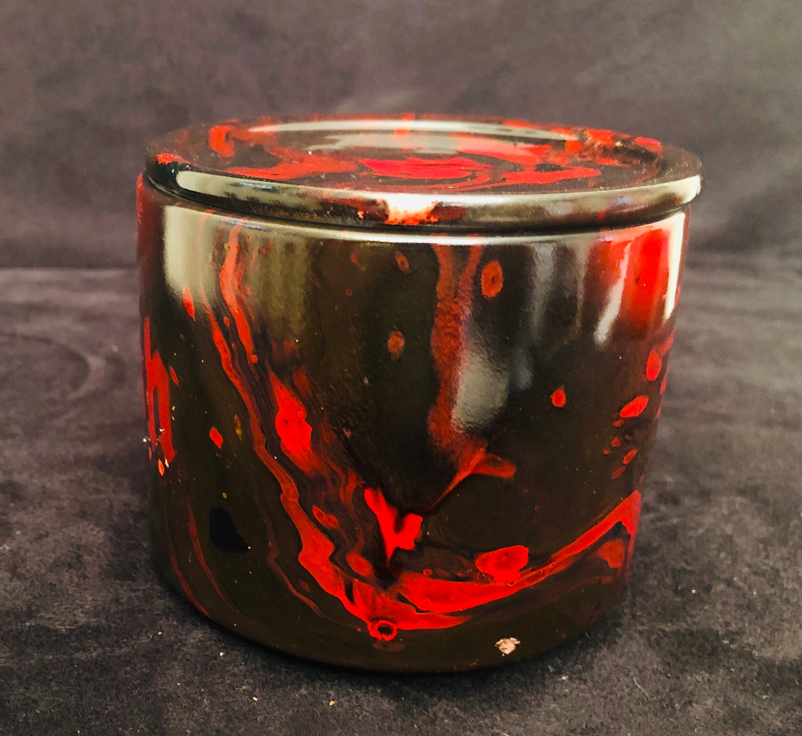Kush Weed Pot red and Black Swirl Effect - Etsy