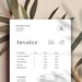 Invoice Template, Simple Invoice Template for Business, Black and White ...
